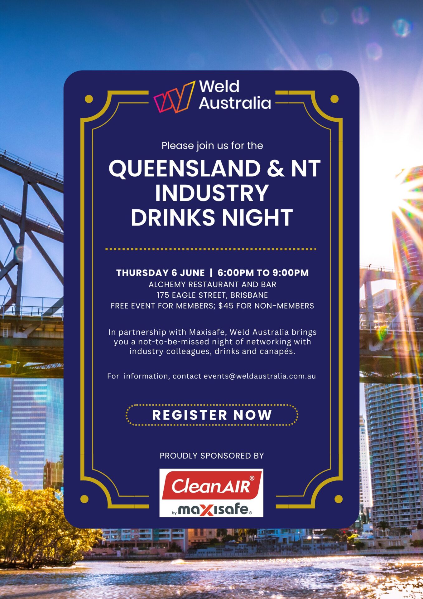 Queensland & NT Industry Drinks Night - Weld Australia
